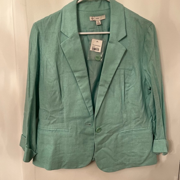 Cato | Jackets & Coats | Nwt Cato Linen Blazer Mint Green Medium | Poshmark